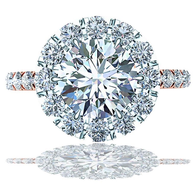 2 Carat Round Diamond Engagement Ring For Sale at 1stDibs