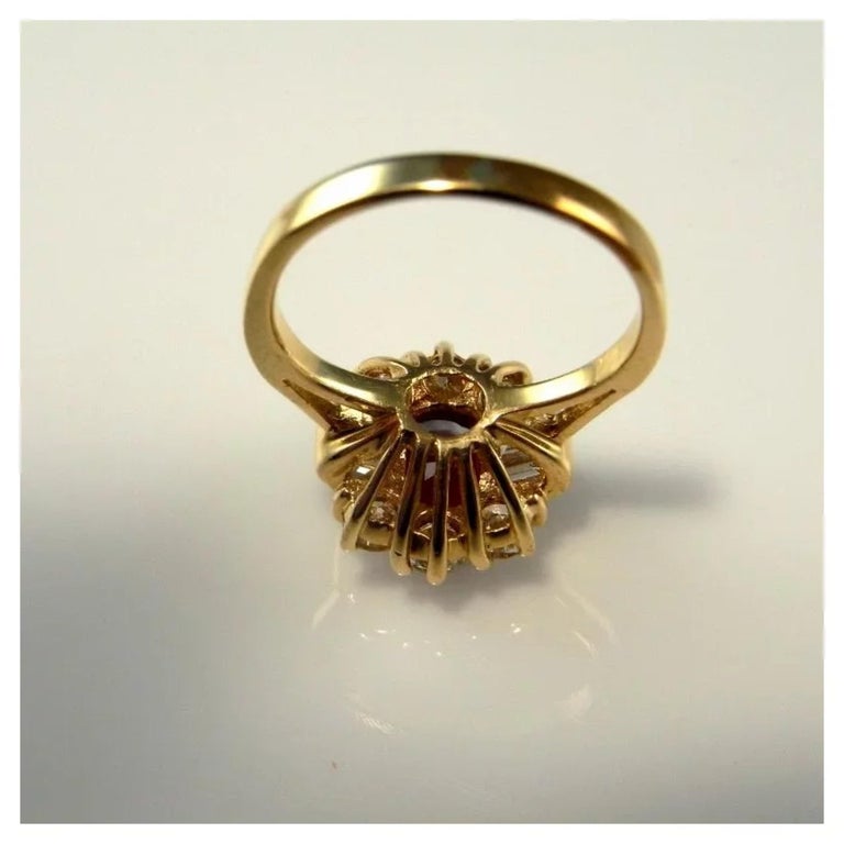 Customizable 2 Carat Ruby Diamond Bridal Ring Vintage Oval Shaped Ruby ...