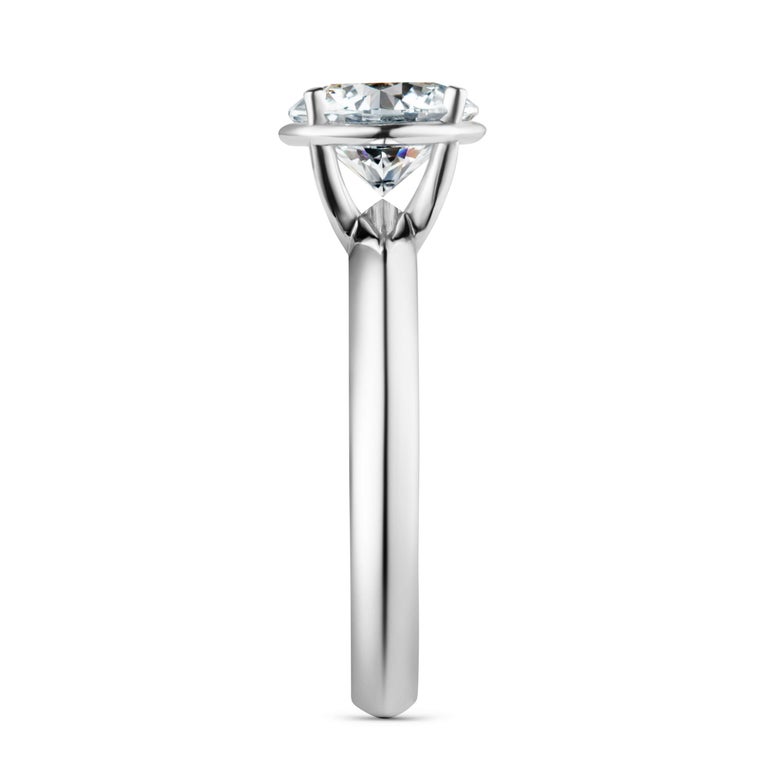 Customizable 2 Carat Solitaire Traceable Diamond Ring in 18 Karat White ...