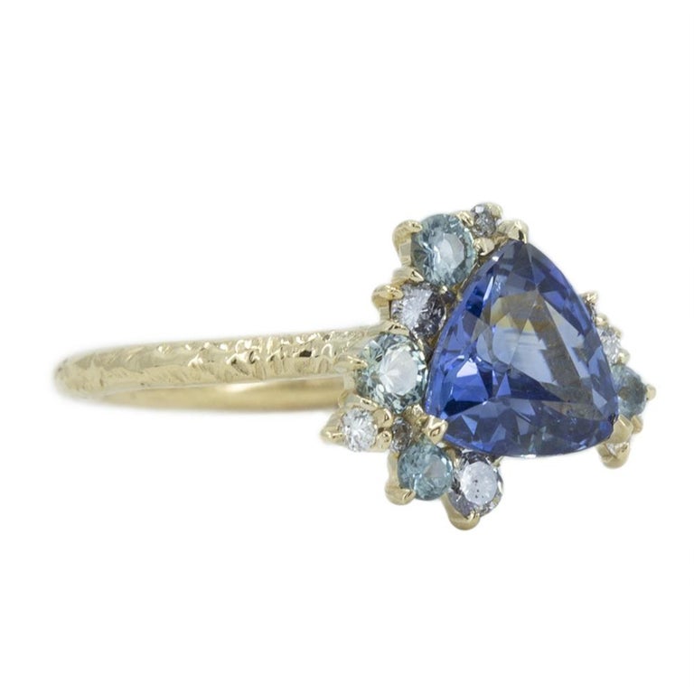 Customizable 2 Carat Trilliant Cut Sapphire Vintage Engagement Ring for ...
