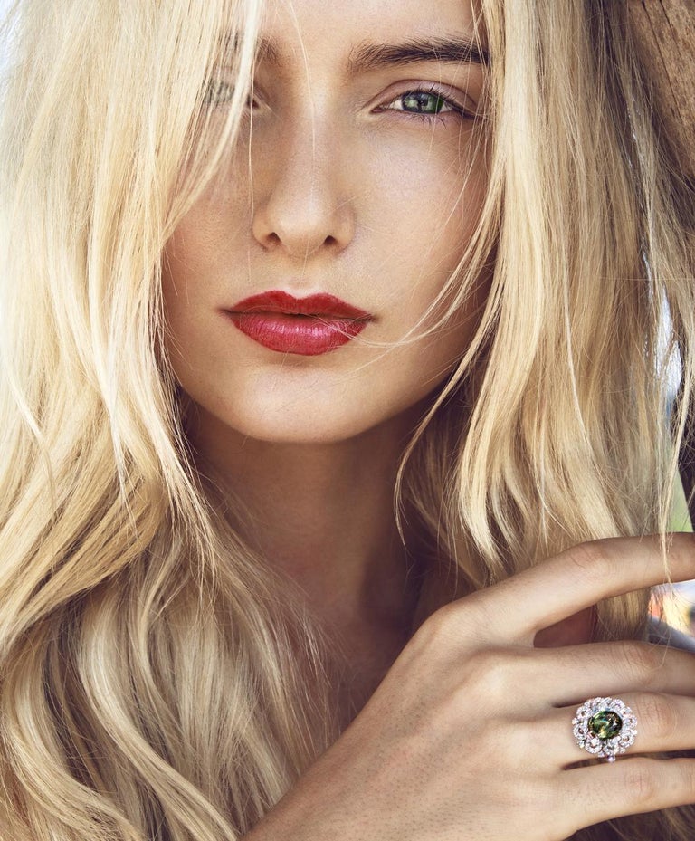 2 ct Natural Alexandrite and Diamond 18K Ring For Sale at 1stDibs