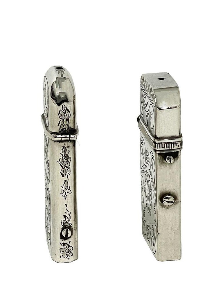 2 Dutch Silver Match Vestas, 19th Century For Sale at 1stDibs