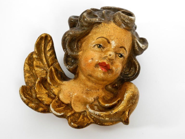 2 Enchanting Little Handmade Italian Wooden Angel Heads from the 1930s ...