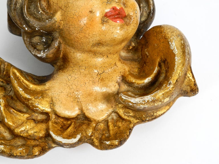 2 Enchanting Little Handmade Italian Wooden Angel Heads from the 1930s ...