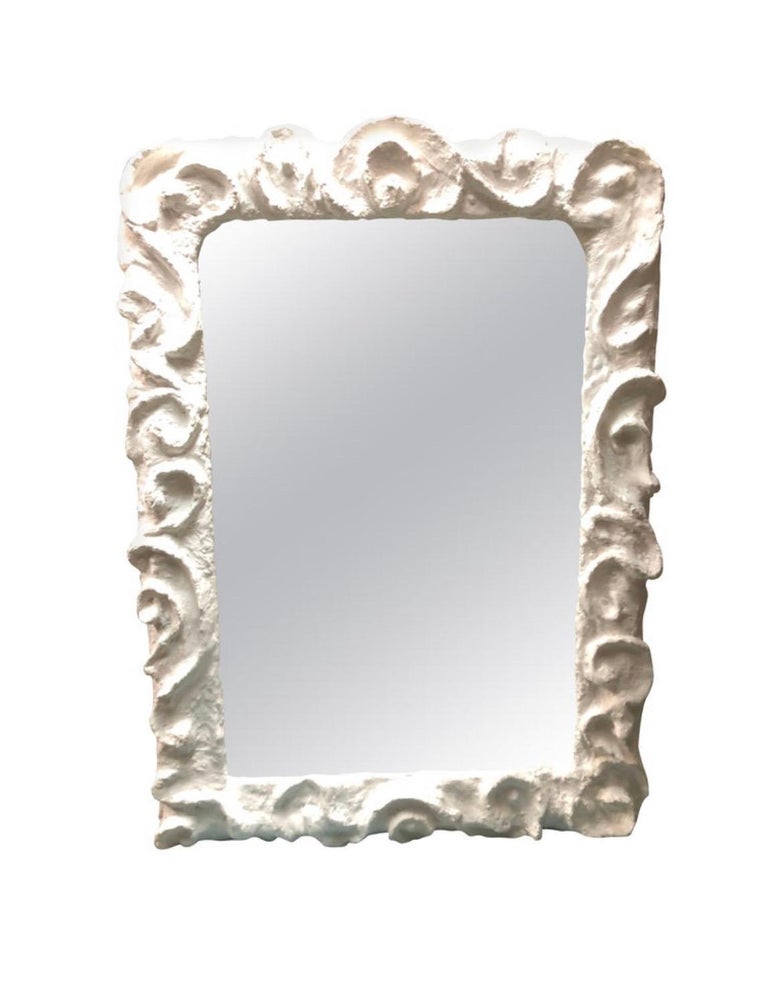 2 French Hand-Crafted Plaster Mirrors For Sale at 1stDibs