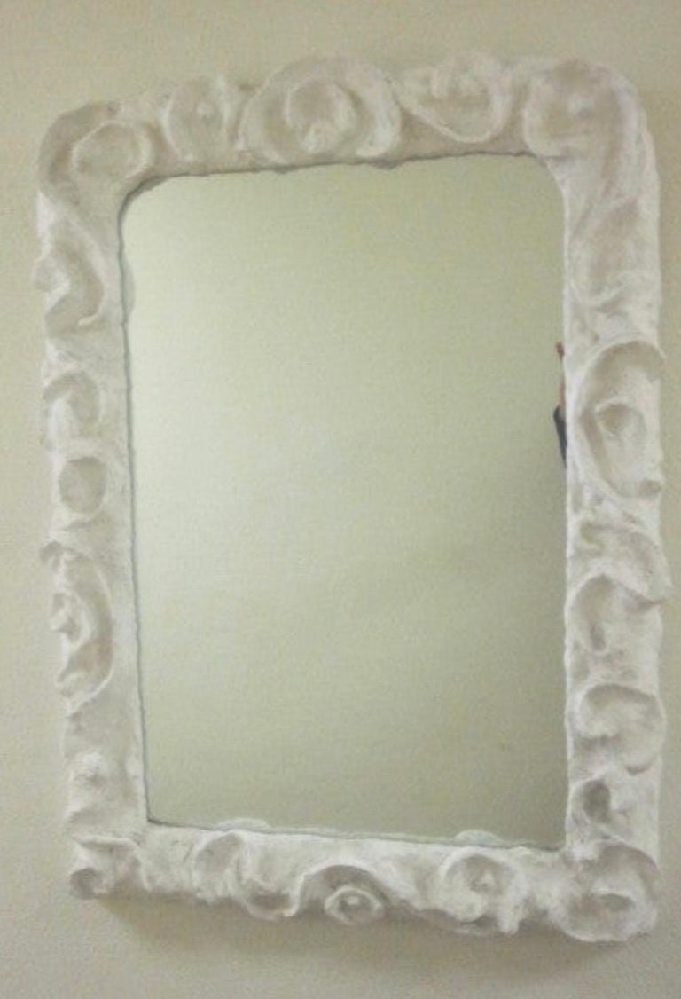 2 French Hand-Crafted Plaster Mirrors For Sale at 1stDibs