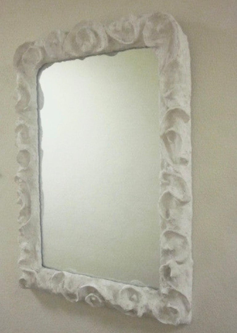 2 French Hand-Crafted Plaster Mirrors For Sale at 1stDibs