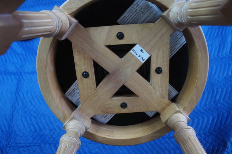 2 Frontgate Chapman Backless Swivel Bar and Counter Stools Leather ...