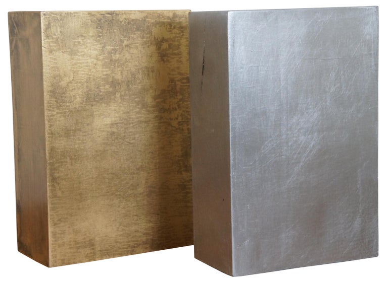 2 Global Views Inc Silver and Gold Wooden Wall Hanging Modern Boxed ...