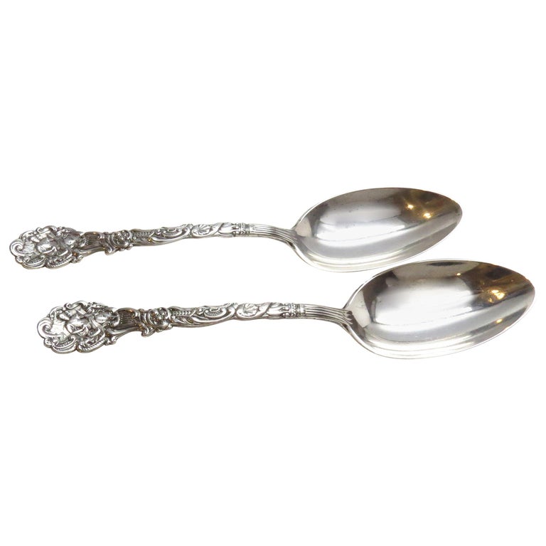2 Gorham 1894 Versailles Sterling Silver Table Serving Spoon at 1stDibs
