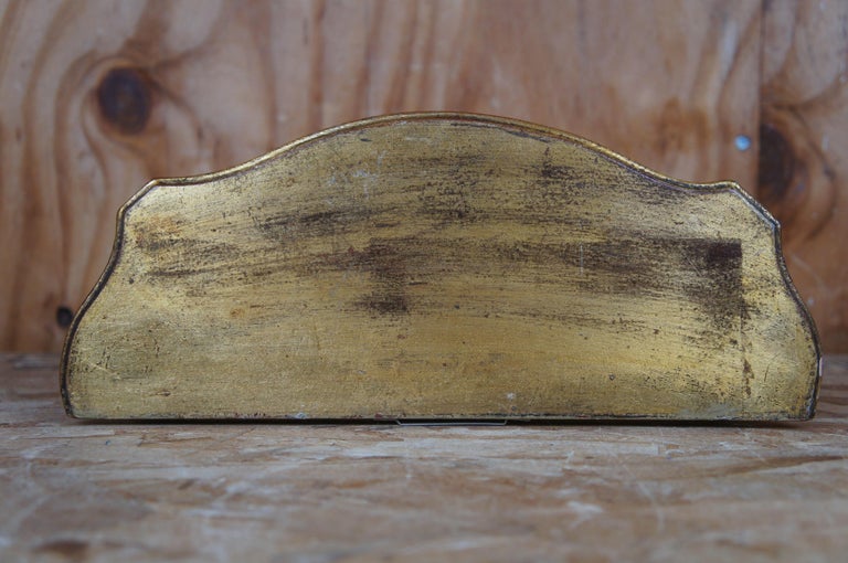 2 Italian Florentine Rococo Gold Gilt Winged Cherub Angel Bust Shelf ...