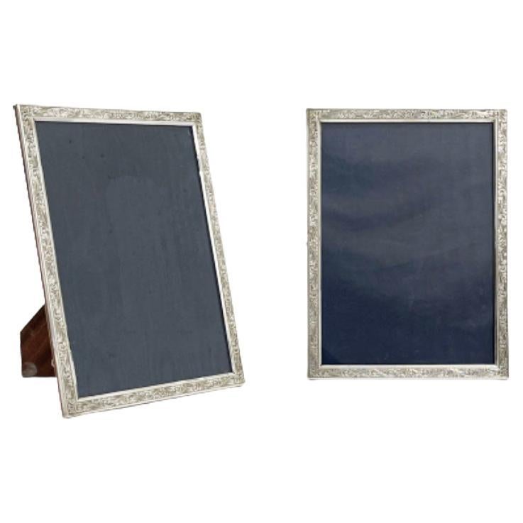 Gucci, Italian Brown Lacquered Picture Frame with Silver Plated ...