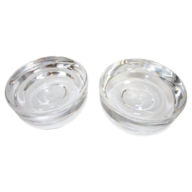 2 Karl Springer Crystal Bowls For Sale at 1stDibs