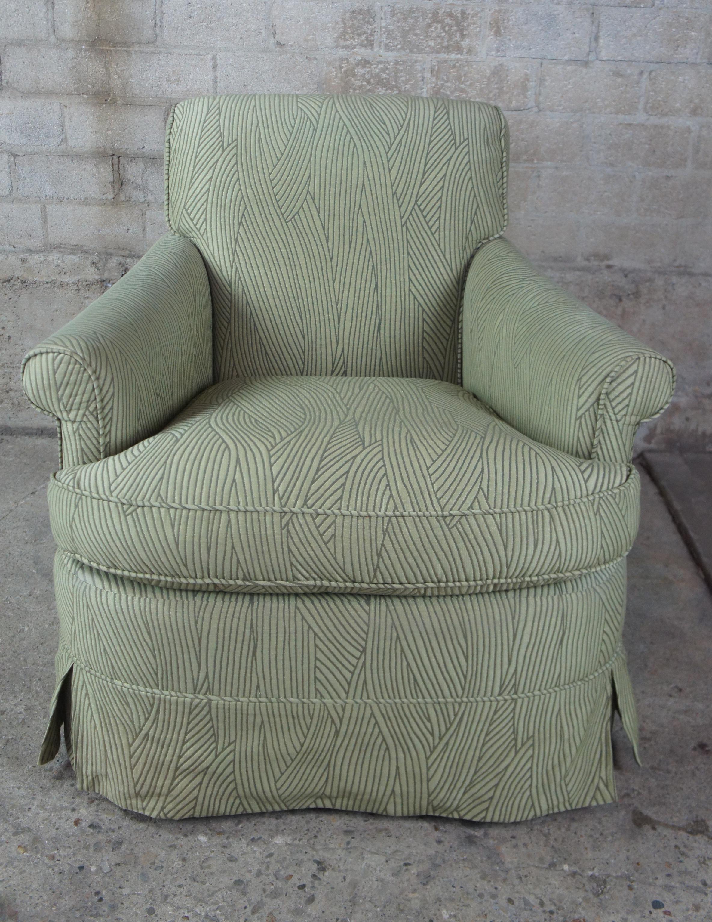2 Mason Art Modern Geometric Upholstered Swivel Lounge Club Armchairs ...