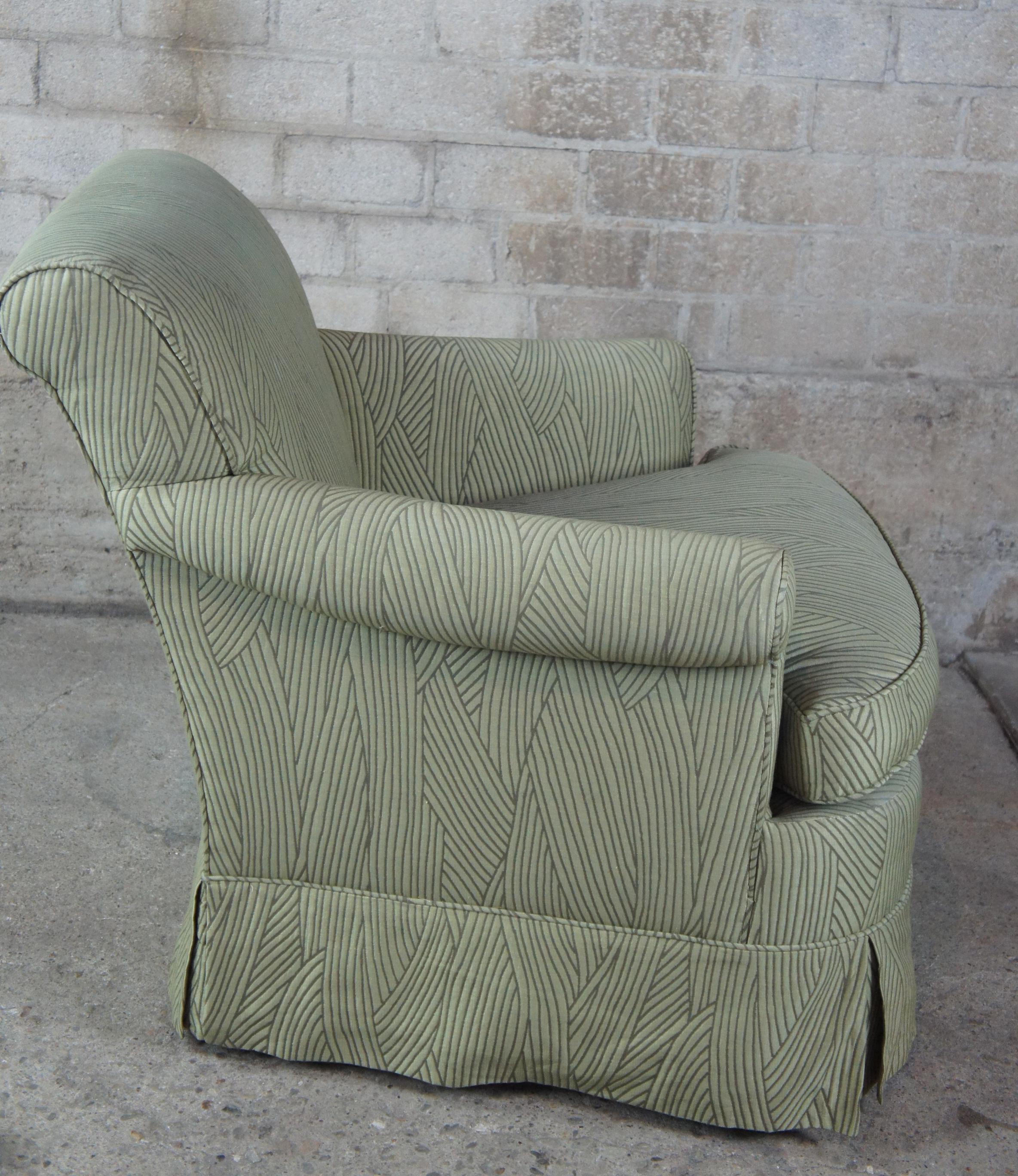 2 Mason Art Modern Geometric Upholstered Swivel Lounge Club Armchairs ...