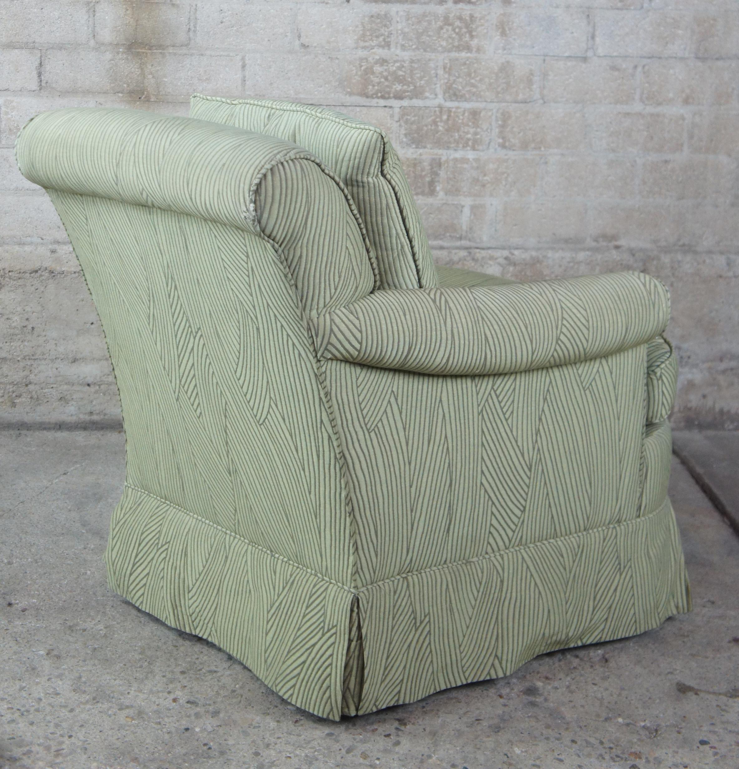 2 Mason Art Modern Geometric Upholstered Swivel Lounge Club Armchairs ...