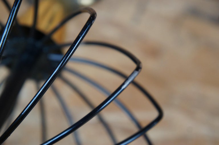 2 Mid-Century Modern Metal Wire Brass Atomic Table Lamps and Shades For ...