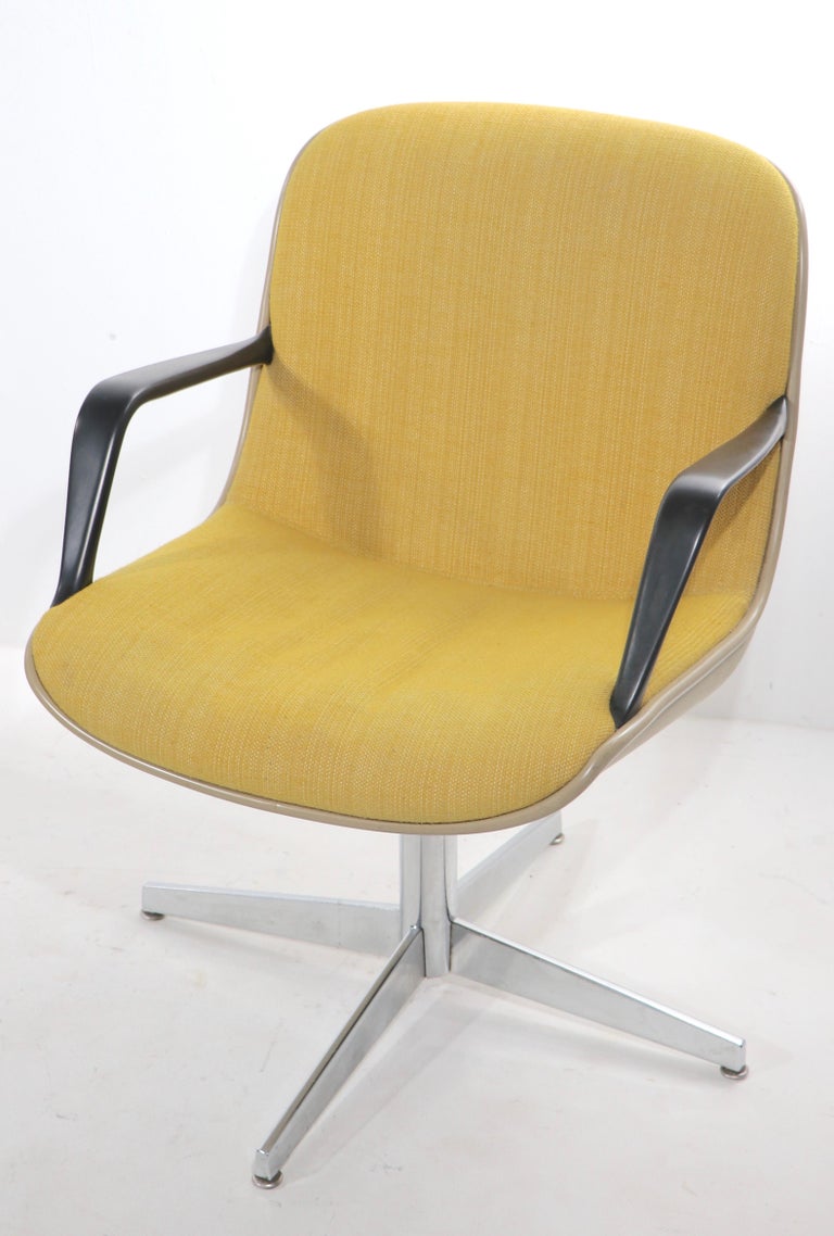 2 Mid Century Steelcase Swivel Arm Chairs after Pollock for Knoll at ...
