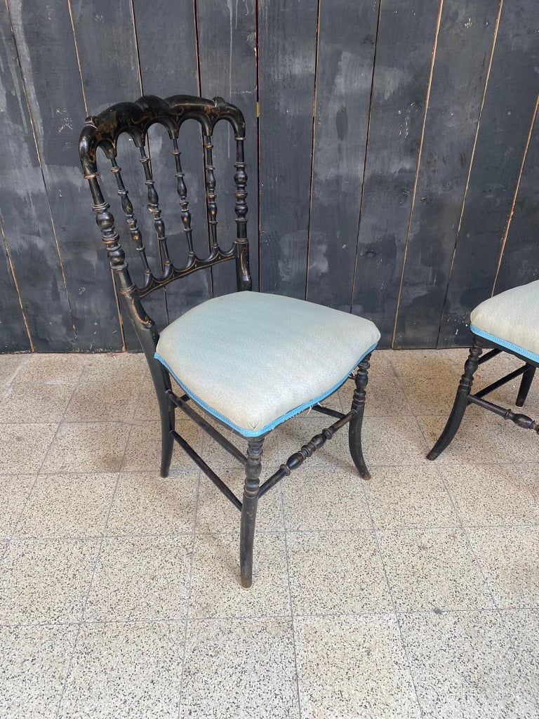 2 Original Chiarivari Napoleon III Ebonized Chairs, France, 1850s For ...