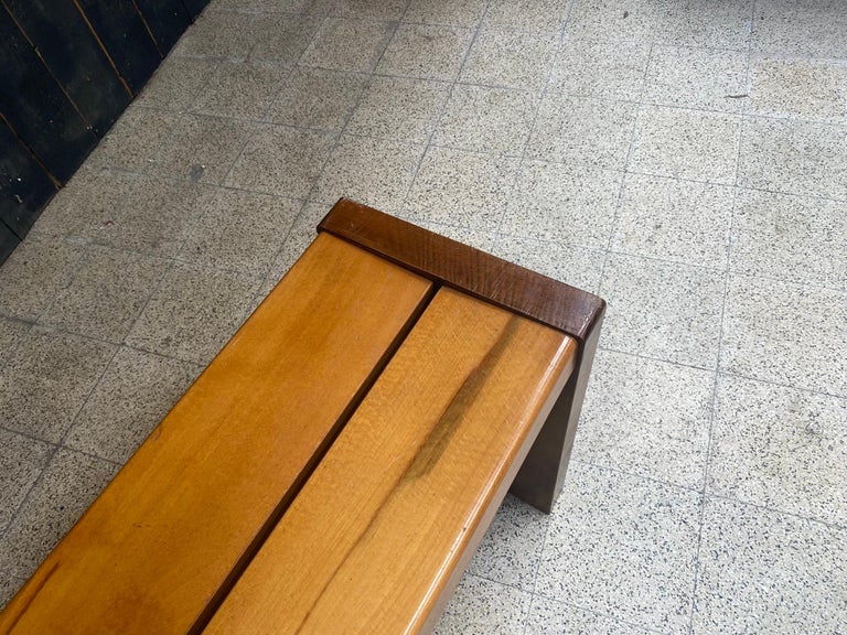 2 Original Stained Beech Benches circa 1950/1960 For Sale at 1stDibs
