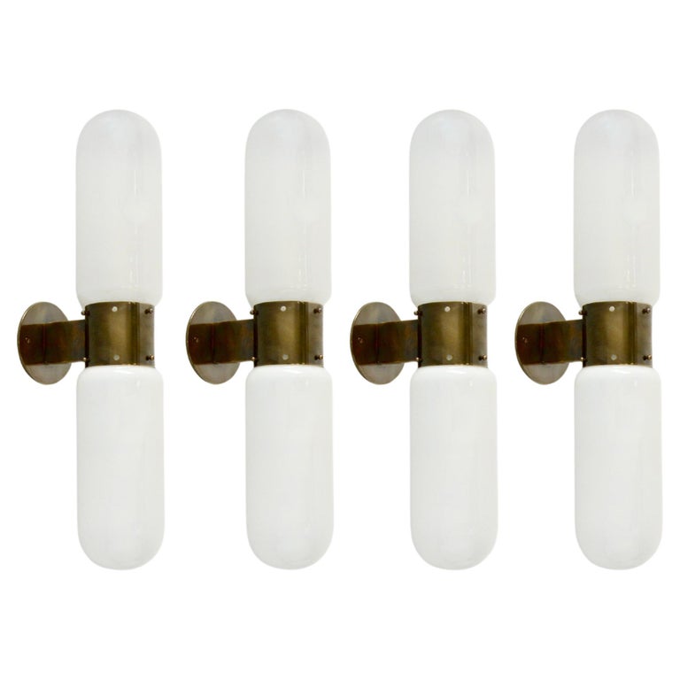 2 Pairs of "Pill" Sconces by Carlo Nason for Mazzega For Sale at 1stDibs