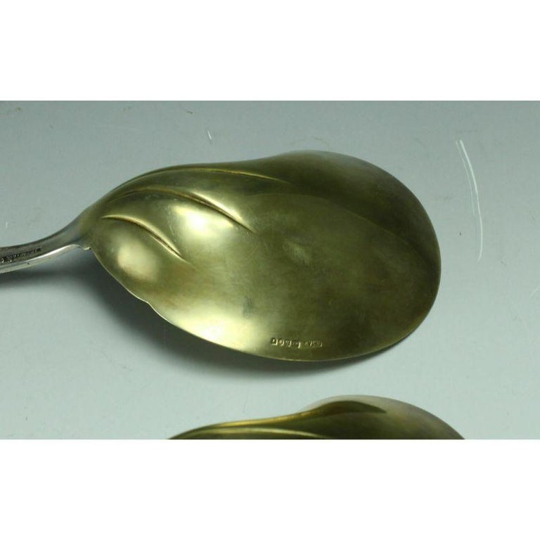 2 Pc Set Tiffany and Co. Sterling Silver Berry Server Spoons in ...