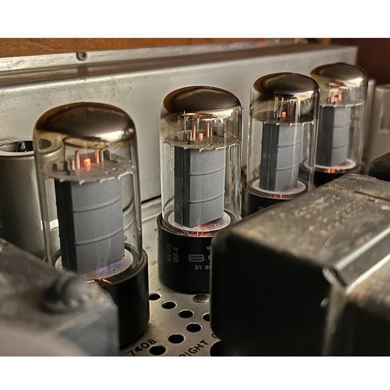 2-Piece 1960's Bogen Tube Amp Console Stereo Cabinet with Dry Bar ...