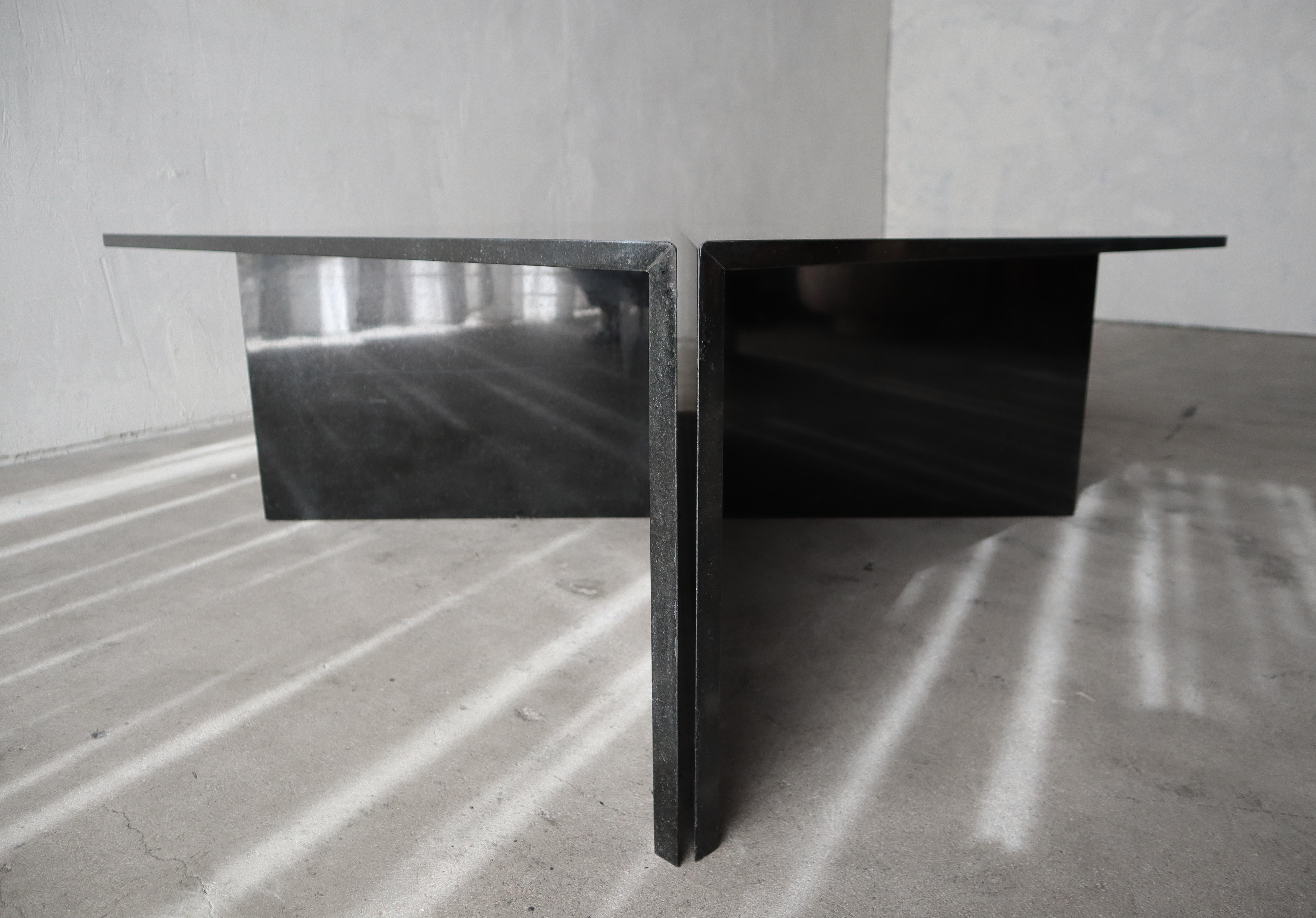 2-Piece Triangle Postmodern Black Granite Coffee Table at 1stDibs ...