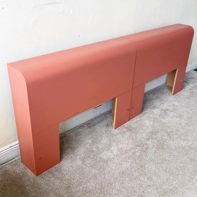 2 Pieces of Postmodern Dark Pink Laminate Twin Headboards For Sale at ...