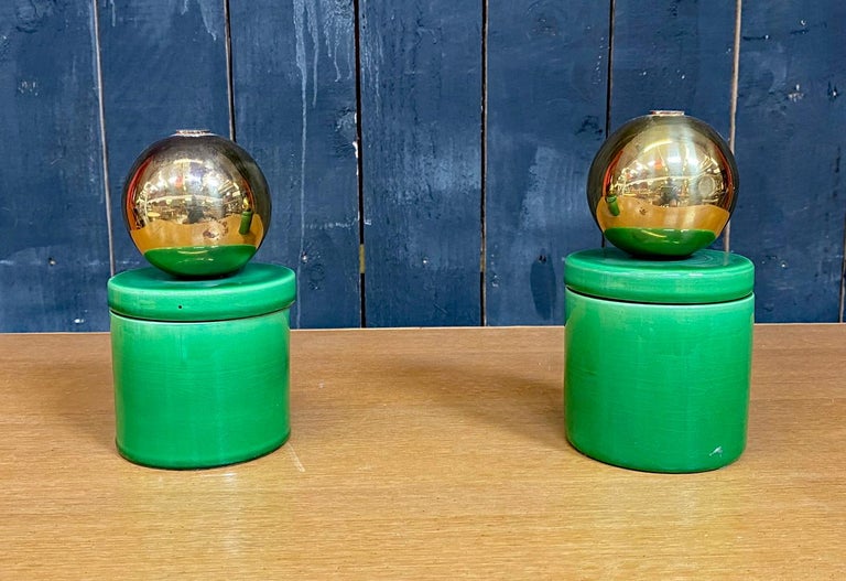 Italian design ,2 Small Ceramic Boxes, circa 1970 For Sale at 1stDibs