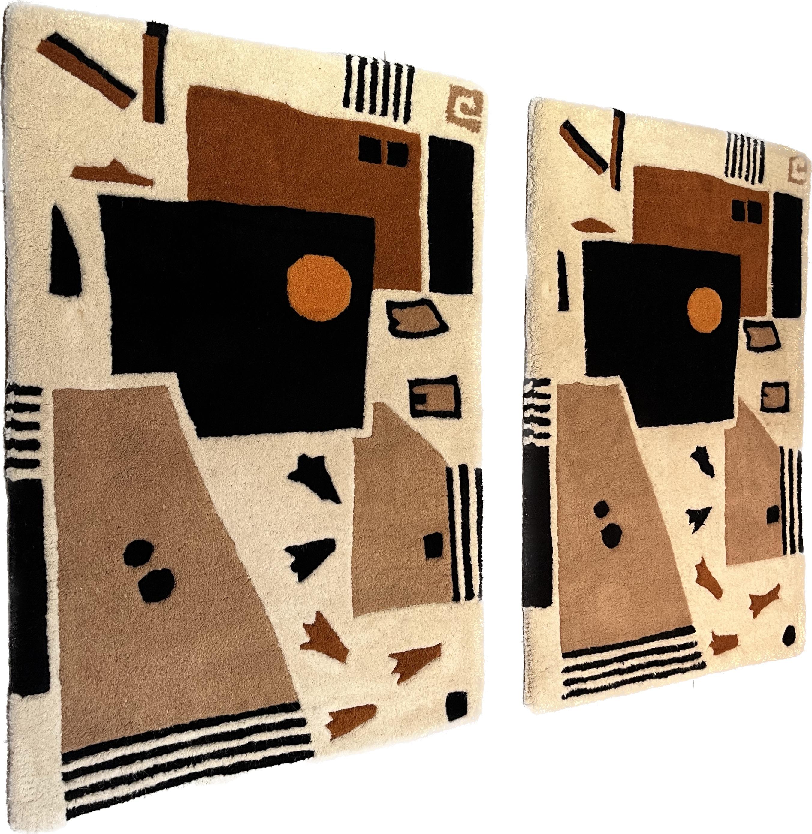 2 Small Modern Hand Tufted Rugs For Sale at 1stDibs
