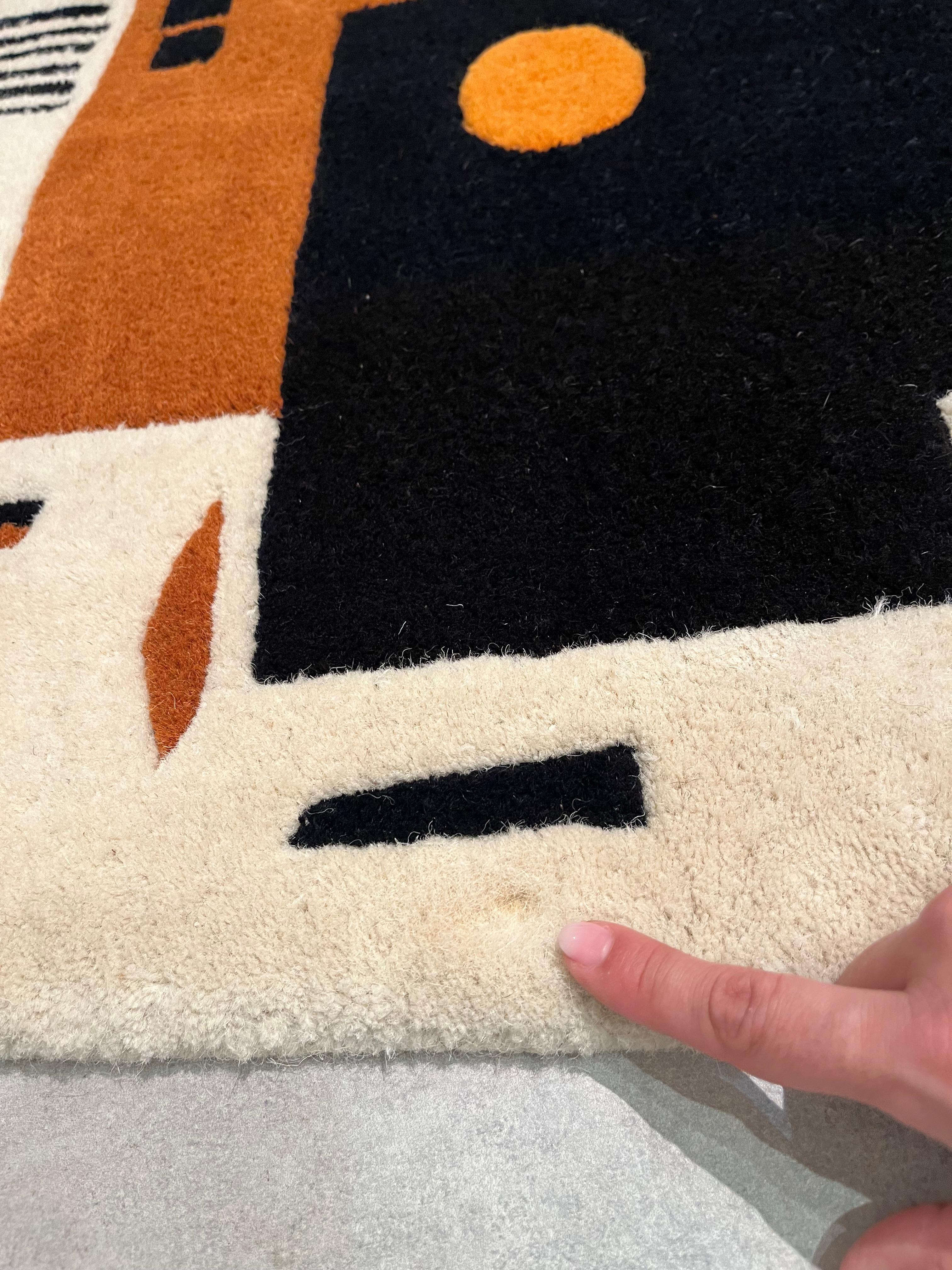 2 Small Modern Hand Tufted Rugs For Sale at 1stDibs