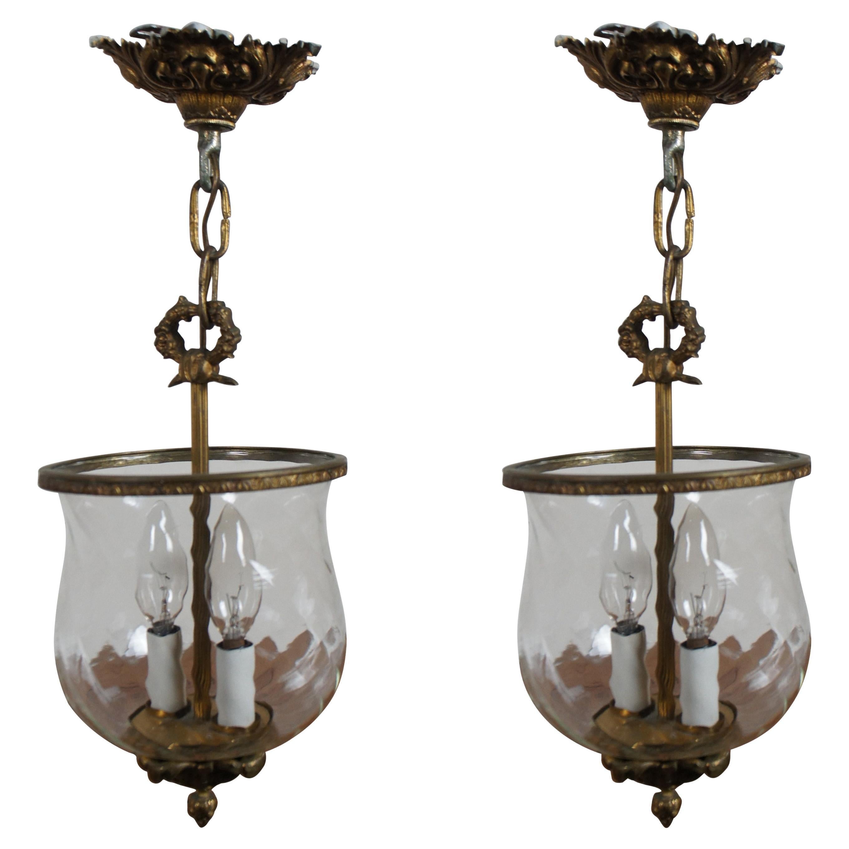 Indo-Colonial Bell Jar Pendant at 1stDibs