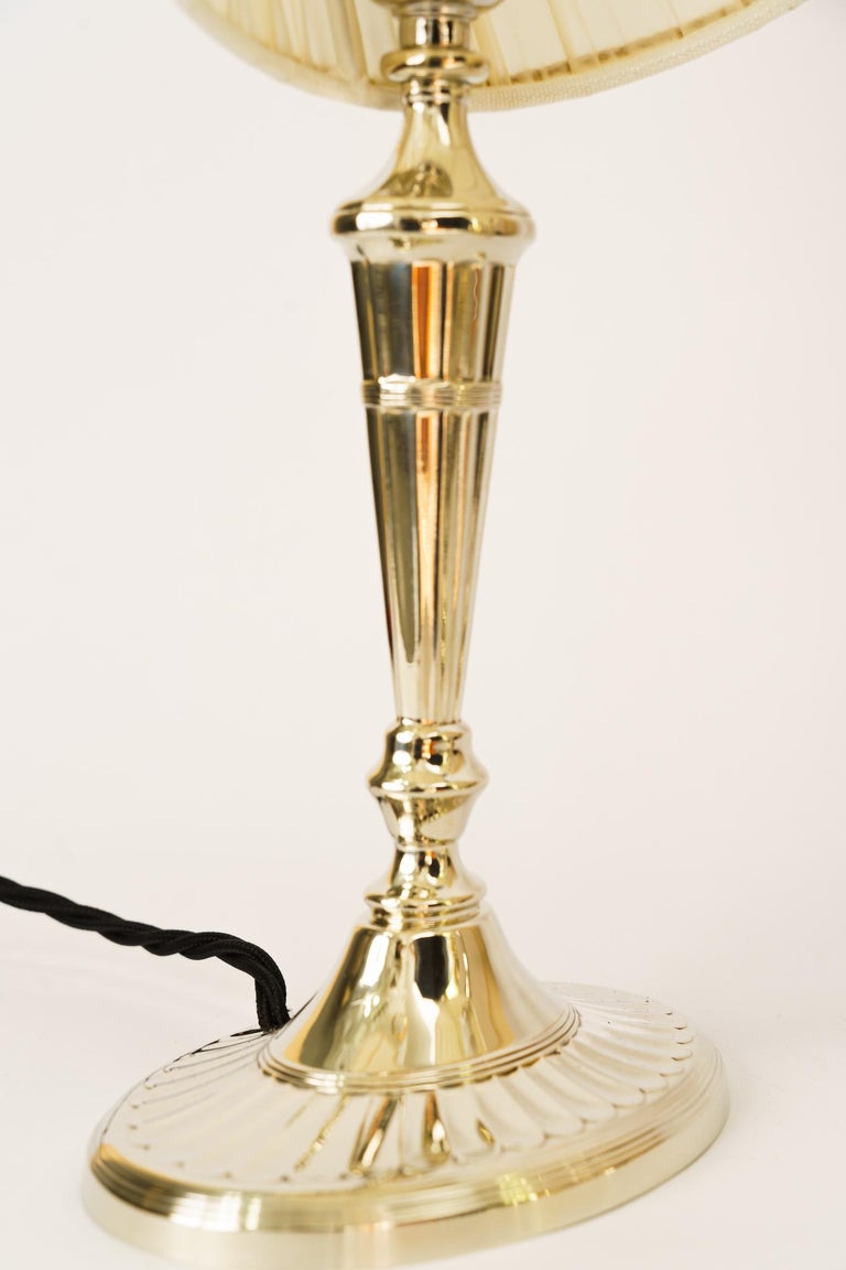 2 Table Lamps Alpaca with Oval Base and Fabric Shades Vienna Around ...