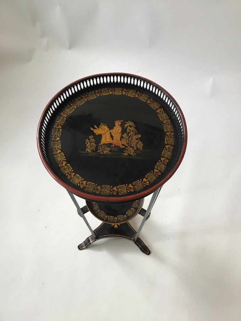 2-Tier Italian Tole Drink Table at 1stDibs
