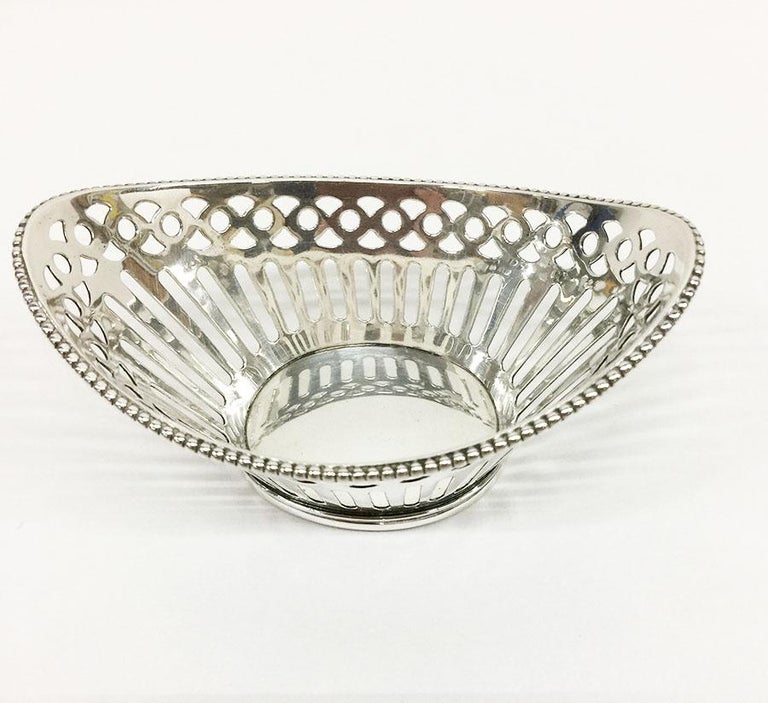 2 Very Small Dutch Silver Bonbon Baskets For Sale at 1stDibs