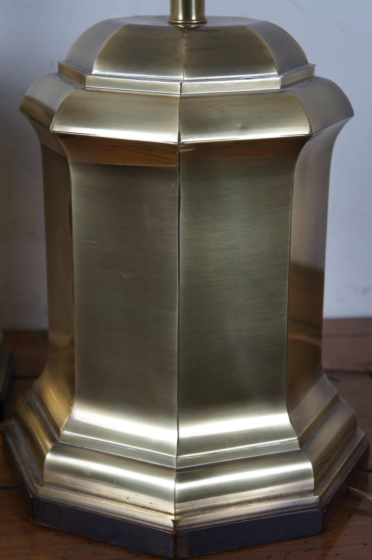 2 Vintage 1990s Chinoiserie Brass Octagonal Tea Canister Lamps ...
