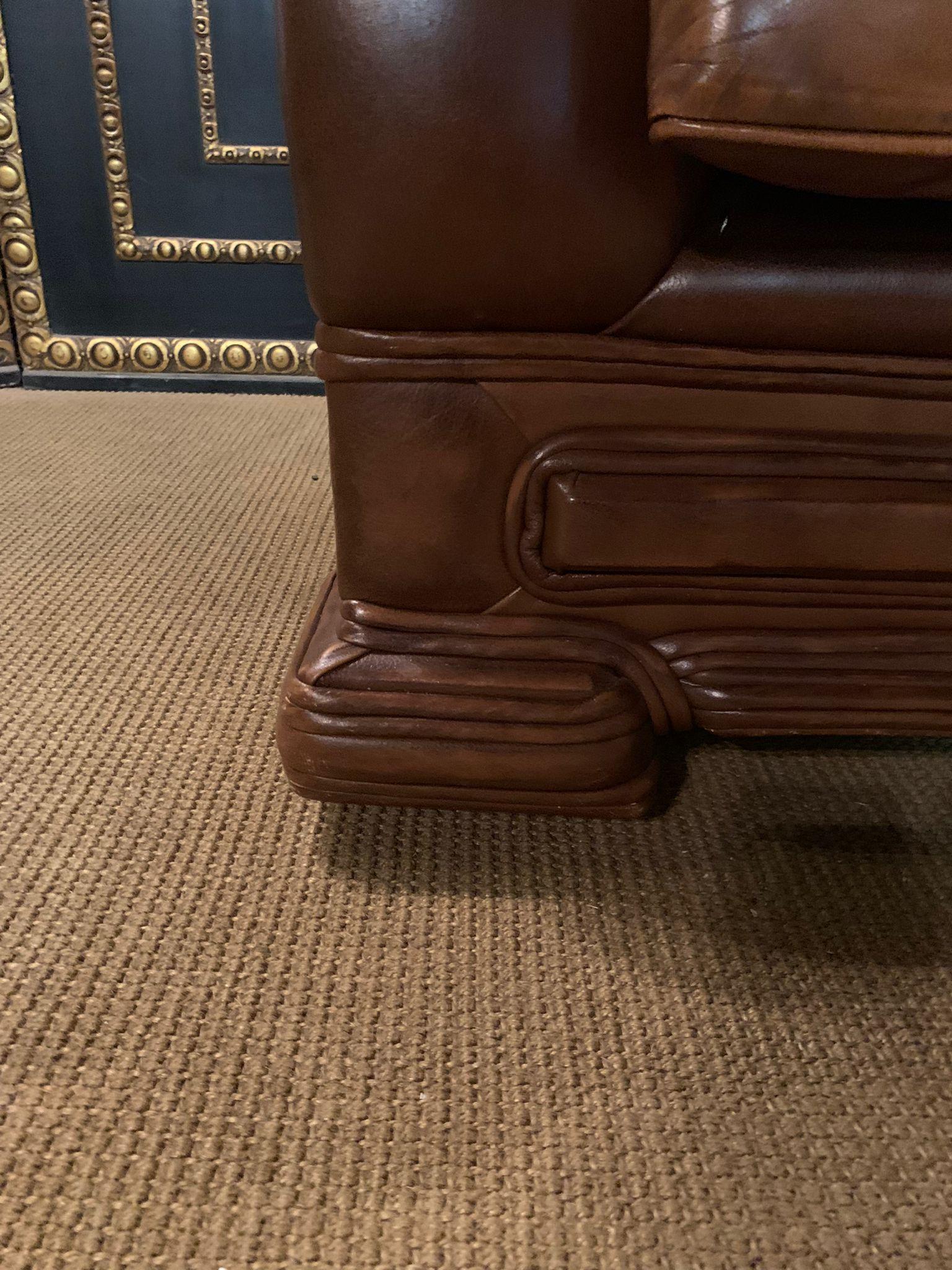 2 Vintage Chesterfield Armchairs Cigar Lounge Seat Brand Dellbrook ...