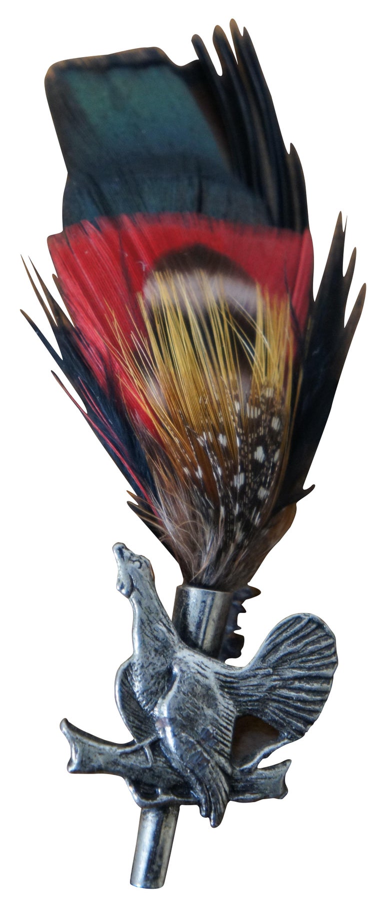 2 Vintage German Jes Geschutzt Hunting Hat Pins Eagle Pheasant Grouse ...