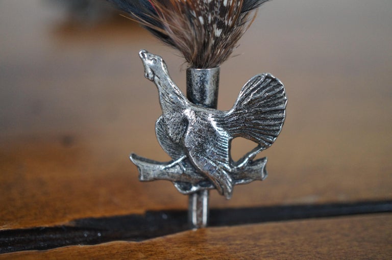 2 Vintage German Jes Geschutzt Hunting Hat Pins Eagle Pheasant Grouse ...