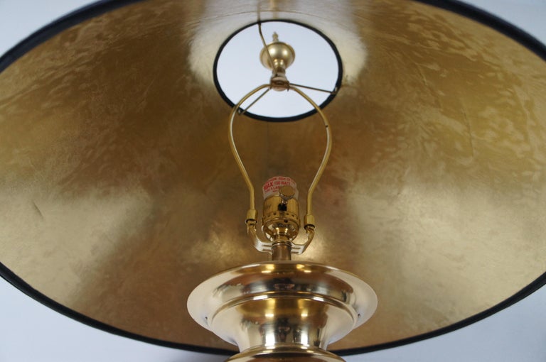 2 Vintage Speer American Empire Black Marble and Brass Table Lamps ...