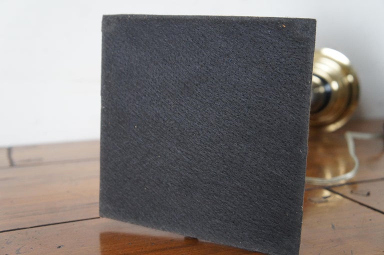 2 Vintage Speer American Empire Black Marble and Brass Table Lamps ...