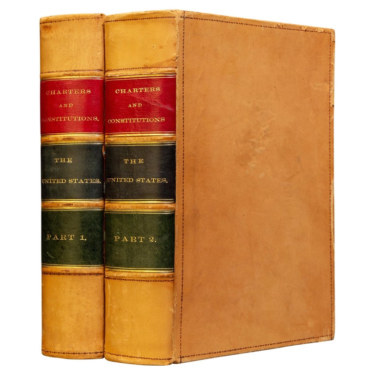2 Volumes. Benjamin Perley Poore, The Federal and State Constitutions ...