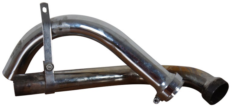 2 Vtg Harley-Davidson 1932-61 OHV Twins Chrome Exhaust Pipes Knuckle ...