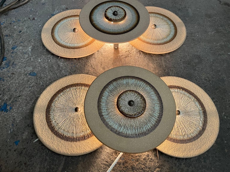 2 Wall Light Sculptures by Backhausen and Brandborg, Soholm Ceramic ...