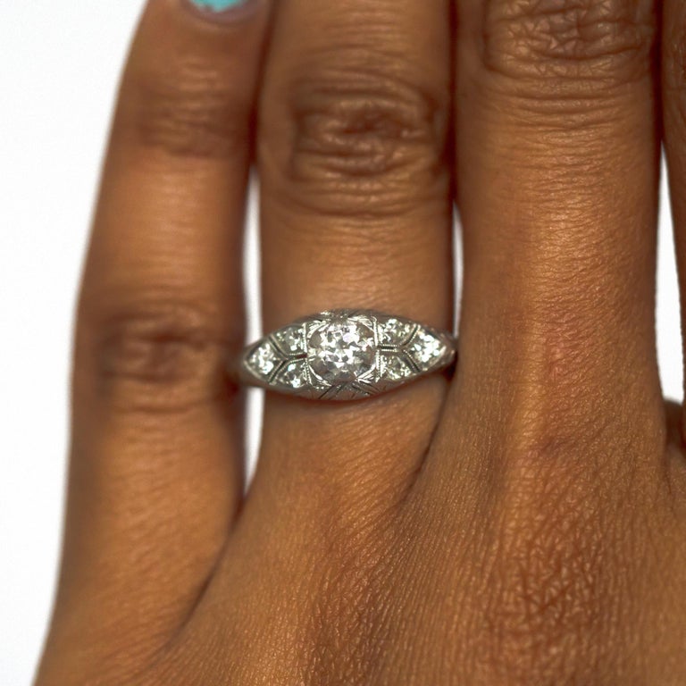 .20 Carat Diamond Platinum Engagement Ring For Sale at 1stDibs | .20 ...