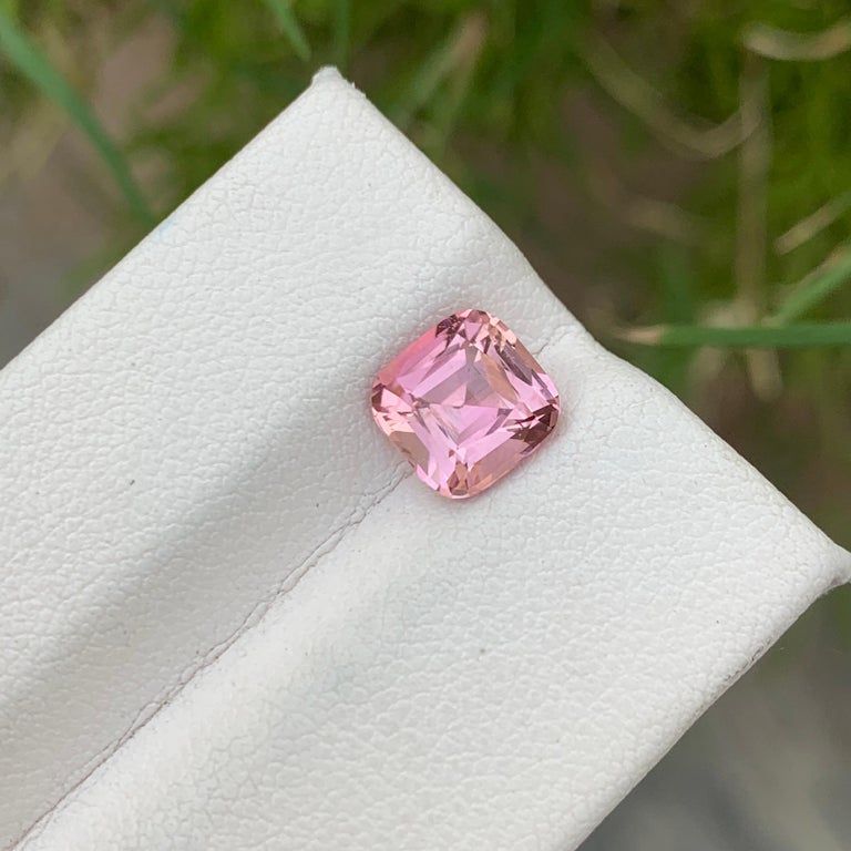 2.0 Carat Natual Loose Baby Pink Tourmaline Cushion Cut Ring Gem from ...