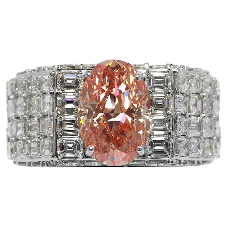 20 Carat Oval Cut Diamond Engagement Ring GIA Certified FVOP VS2 For ...