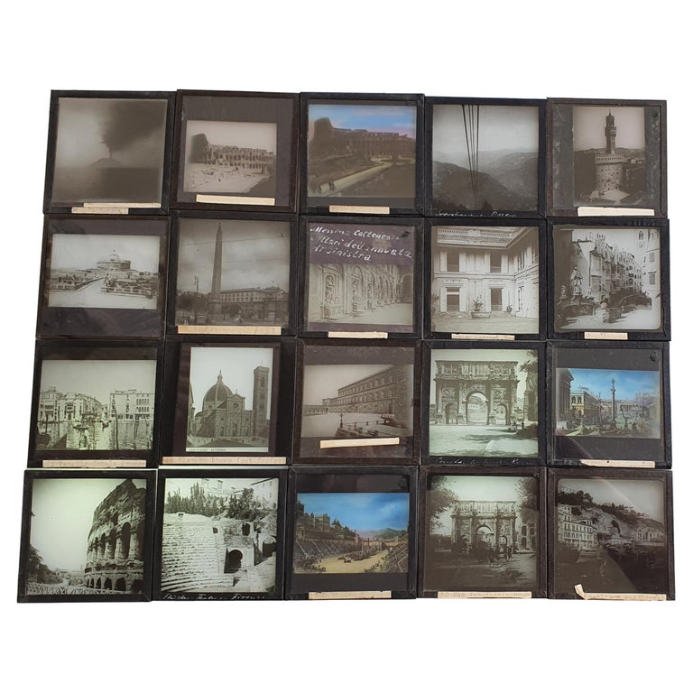 20 Magic lantern slides - motifs Italy For Sale at 1stDibs