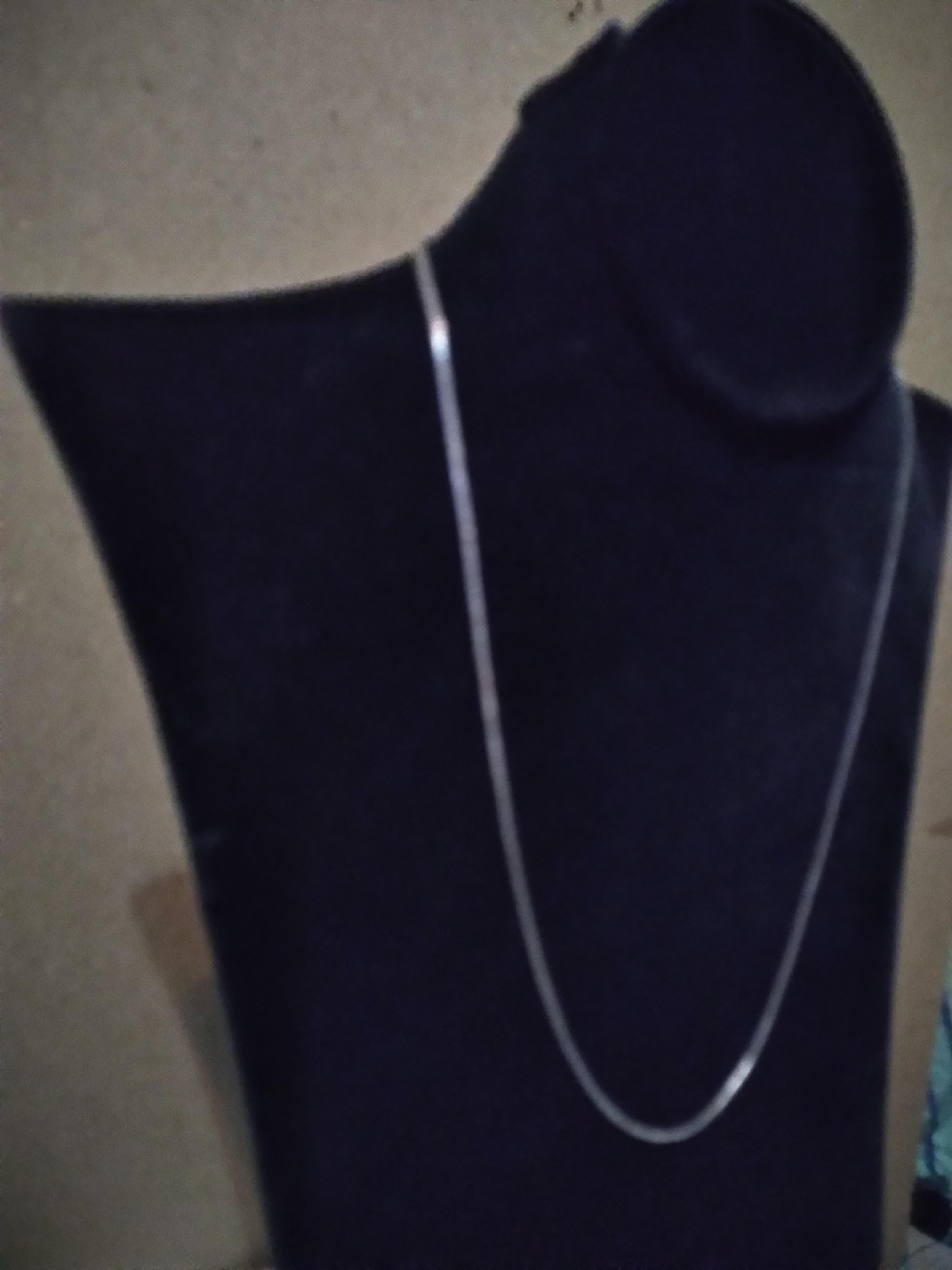 20' inch Serpentine Sterling Silver Necklace For Sale at 1stDibs